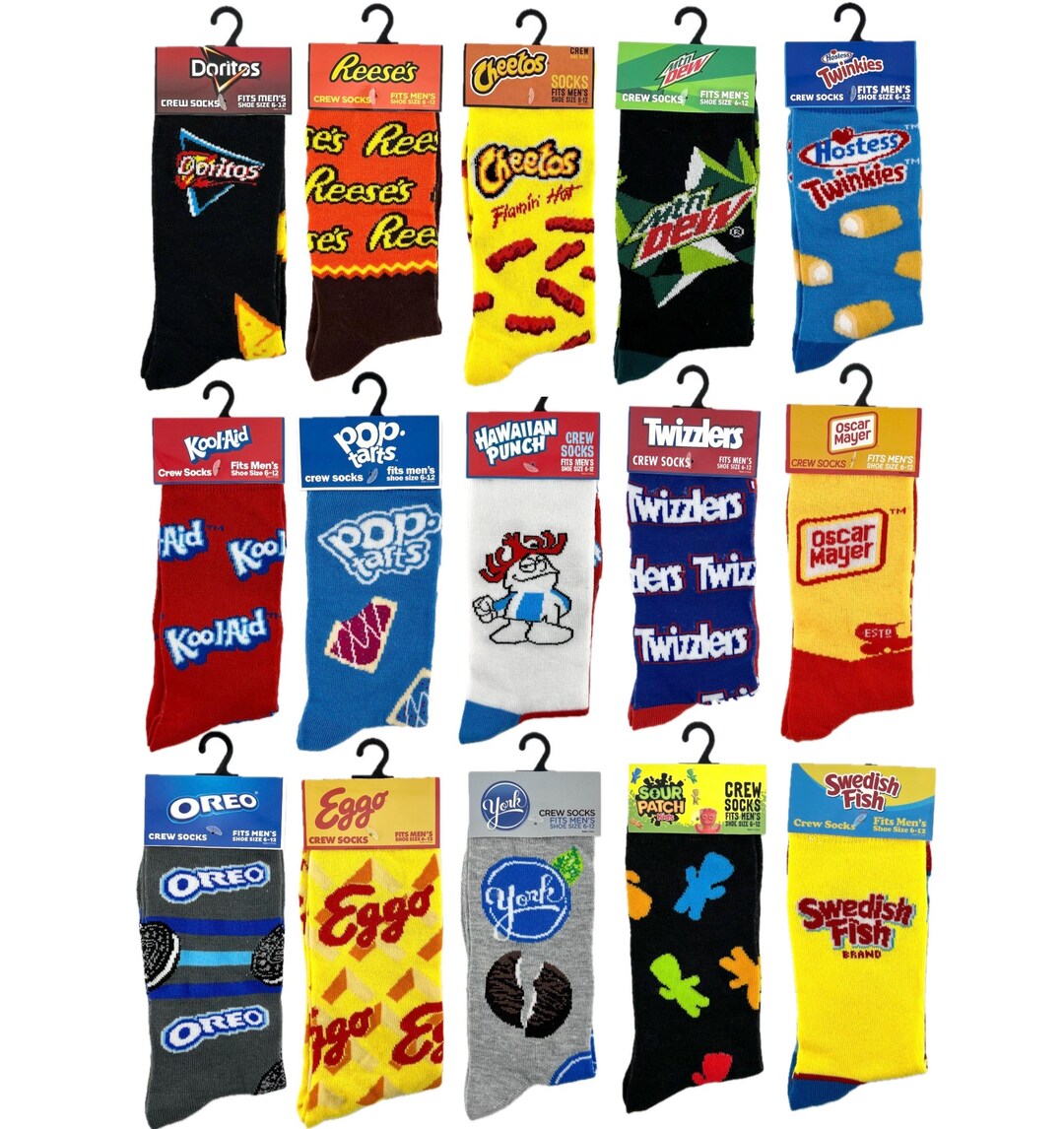NEW Odd Sox Candy Themed Crew Socks Fun Crazy Colorful Novelty Socks ...