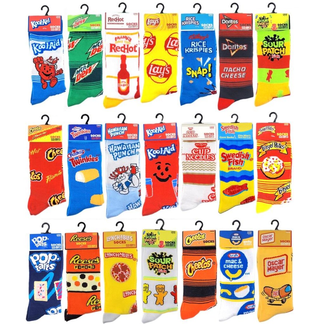 NEW Odd Sox Fun Crazy Socks, Popular Novelty Crew Socks Adult Men's ...