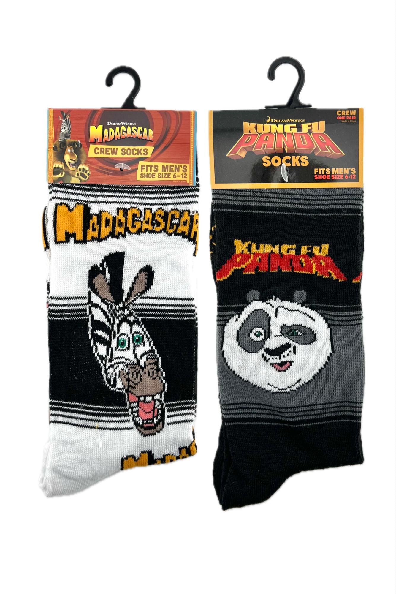 Novelty Crew Socks for Adults Fun Cartoon Movie & Retro Theme Designs ...