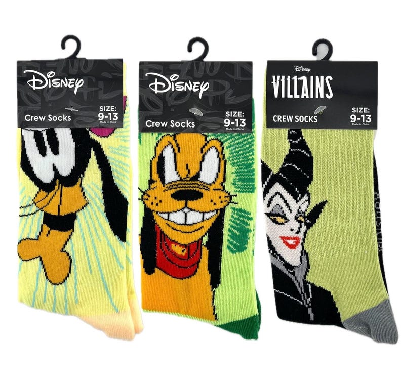Disney-inspired Cute Crew Socks for Men Women Teens Fun Cartoon ...