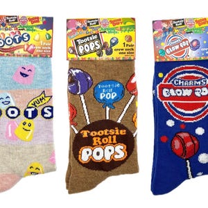 Candy-inspired Crew Novelty Socks for Adults Fun Sweet Treat Dots Mint ...