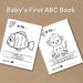 Baby Shower Coloring Book 52 Pages, Baby's First ABC Alphabet Book ...