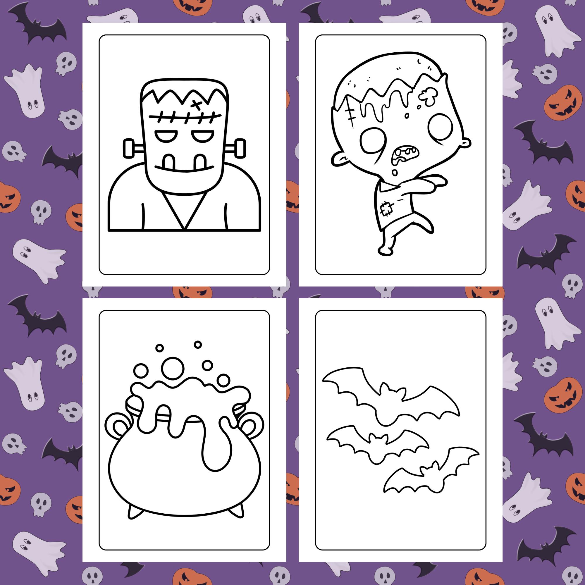 Halloween Coloring Pages, Kids Halloween Coloring, Spooky Coloring Book ...