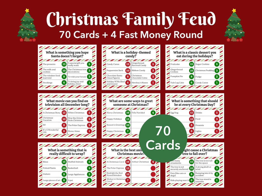 Christmas Family Feud Game Printable, Family Friendly Feud Activity ...
