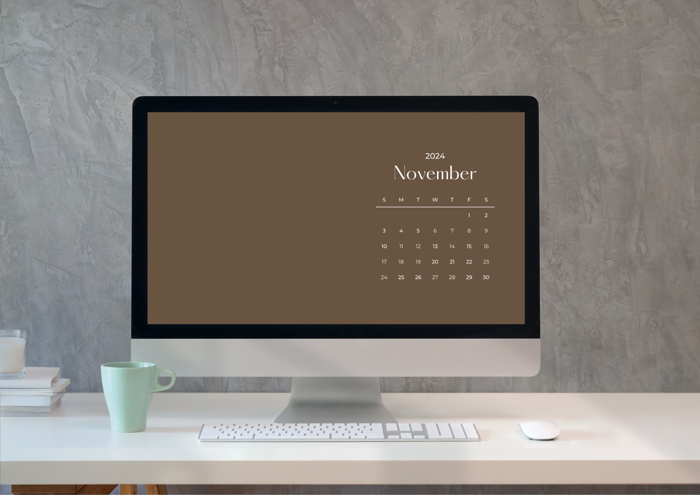 2024-2025 Monthly Desktop Calendar Wallpaper for Mac and Windows ...