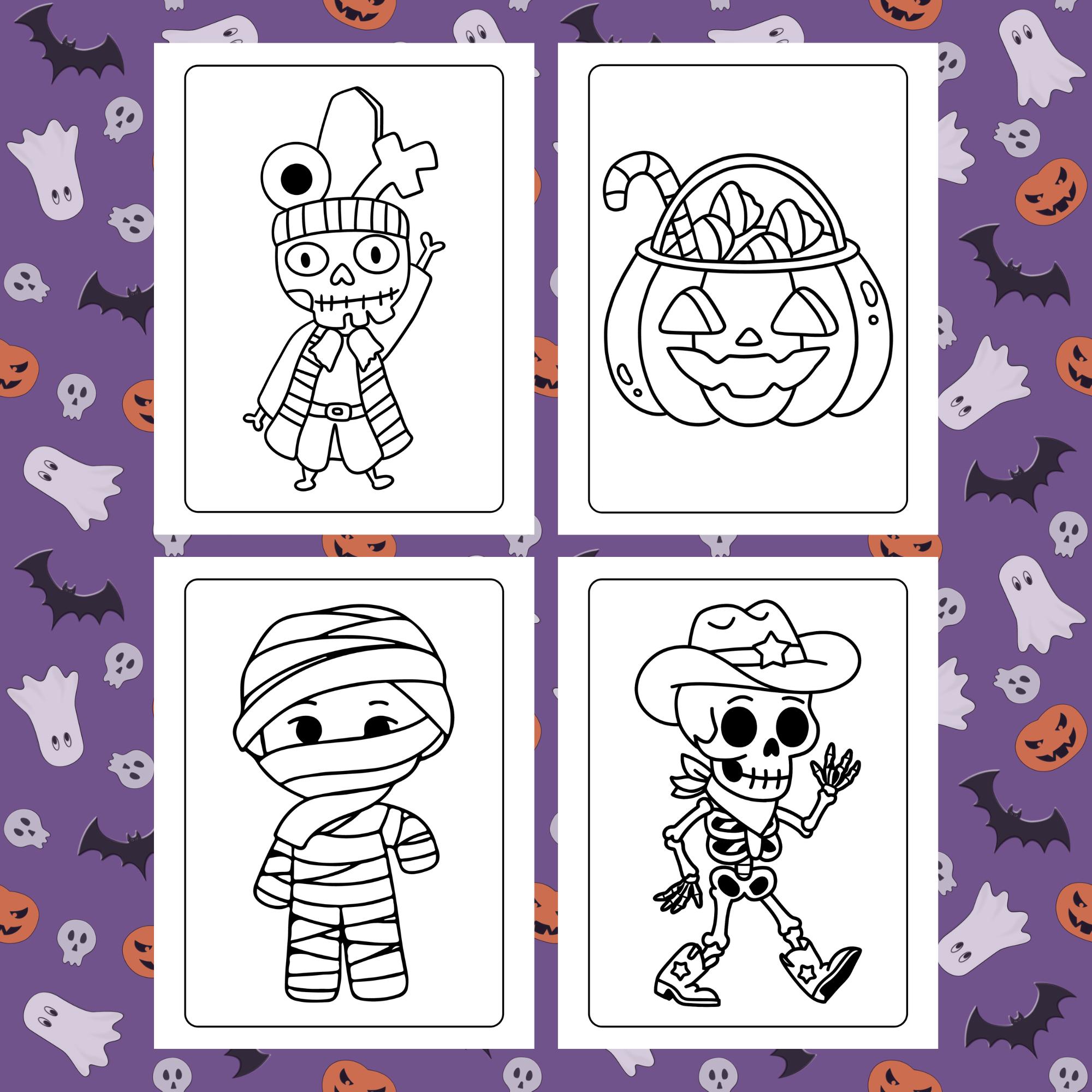Halloween Coloring Pages, Kids Halloween Coloring, Spooky Coloring Book ...