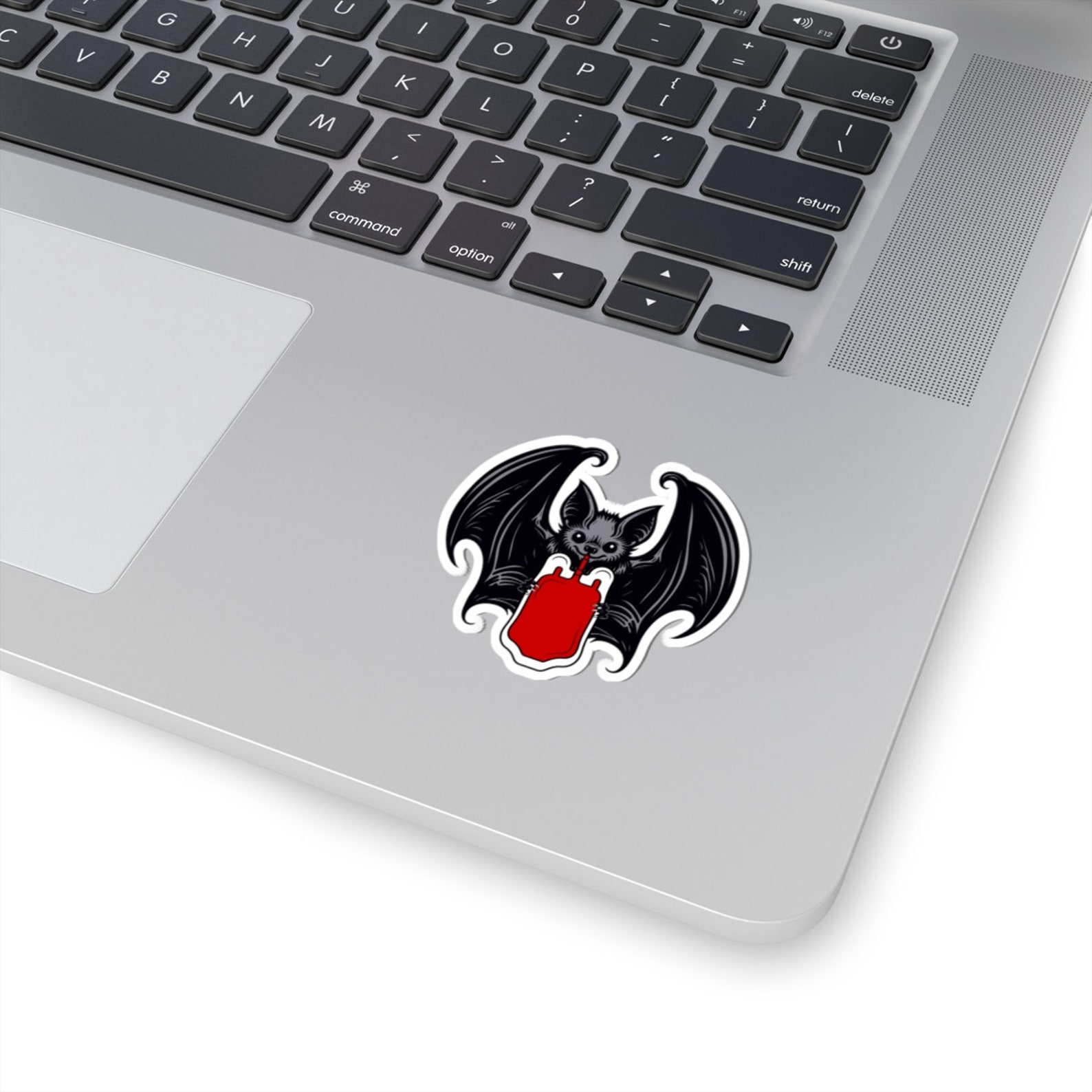 Vampire Bat Drinking Blood Bag Vinyl Sticker - Etsy