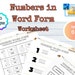 Numbers in Word Form Worksheet for Kids Ages 6 7 8 9 10 | 1st Grade ...