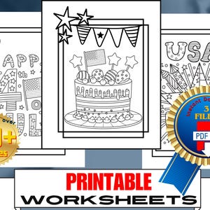 USA Patriotic Printable Activity Kids Worksheets | July 4th ...