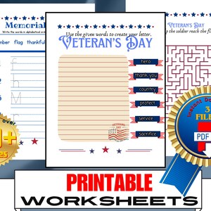 USA Patriotic Printable Activity Kids Worksheets | July 4th ...