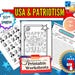 USA Patriotic Printable Activity Kids Worksheets | July 4th ...