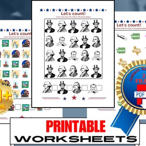 USA Patriotic Printable Activity Kids Worksheets July 4th Independence ...