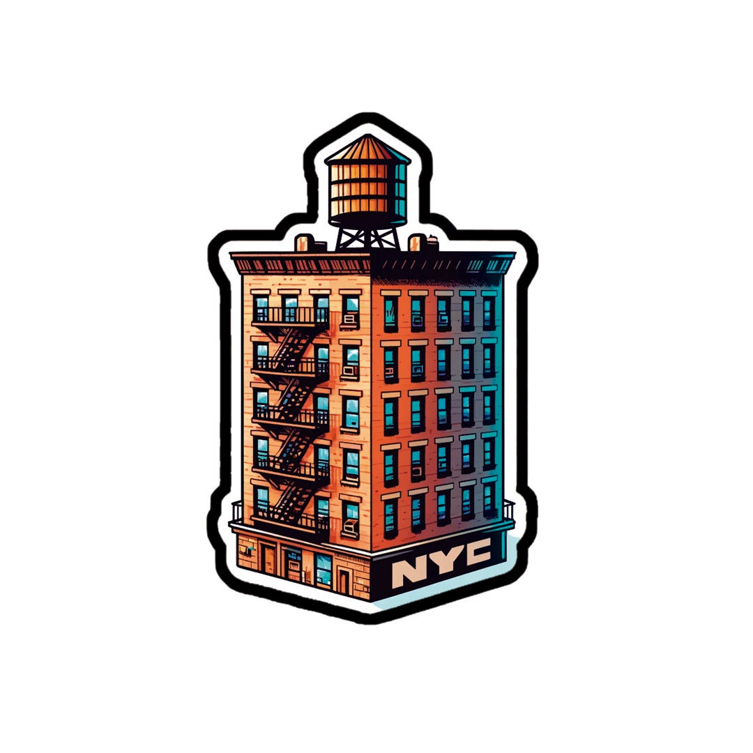 NYC Manhattan Vinyl Sticker Urban Street Art Decal for Laptop ...