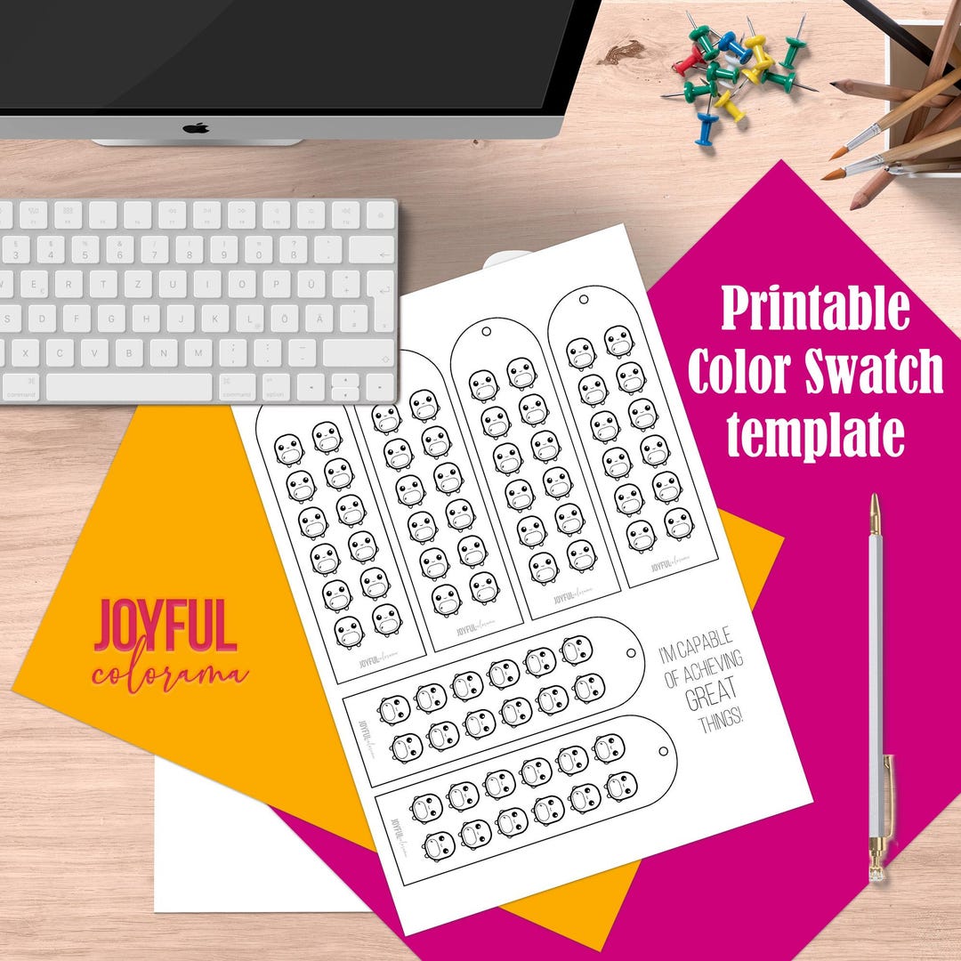 Cute Printable Color Swatch Template Color Swatch Chart Colored Pencil ...