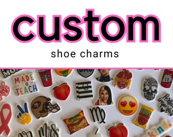 Custom Heart Shaped Photo Shoe Charms for Slides - Etsy