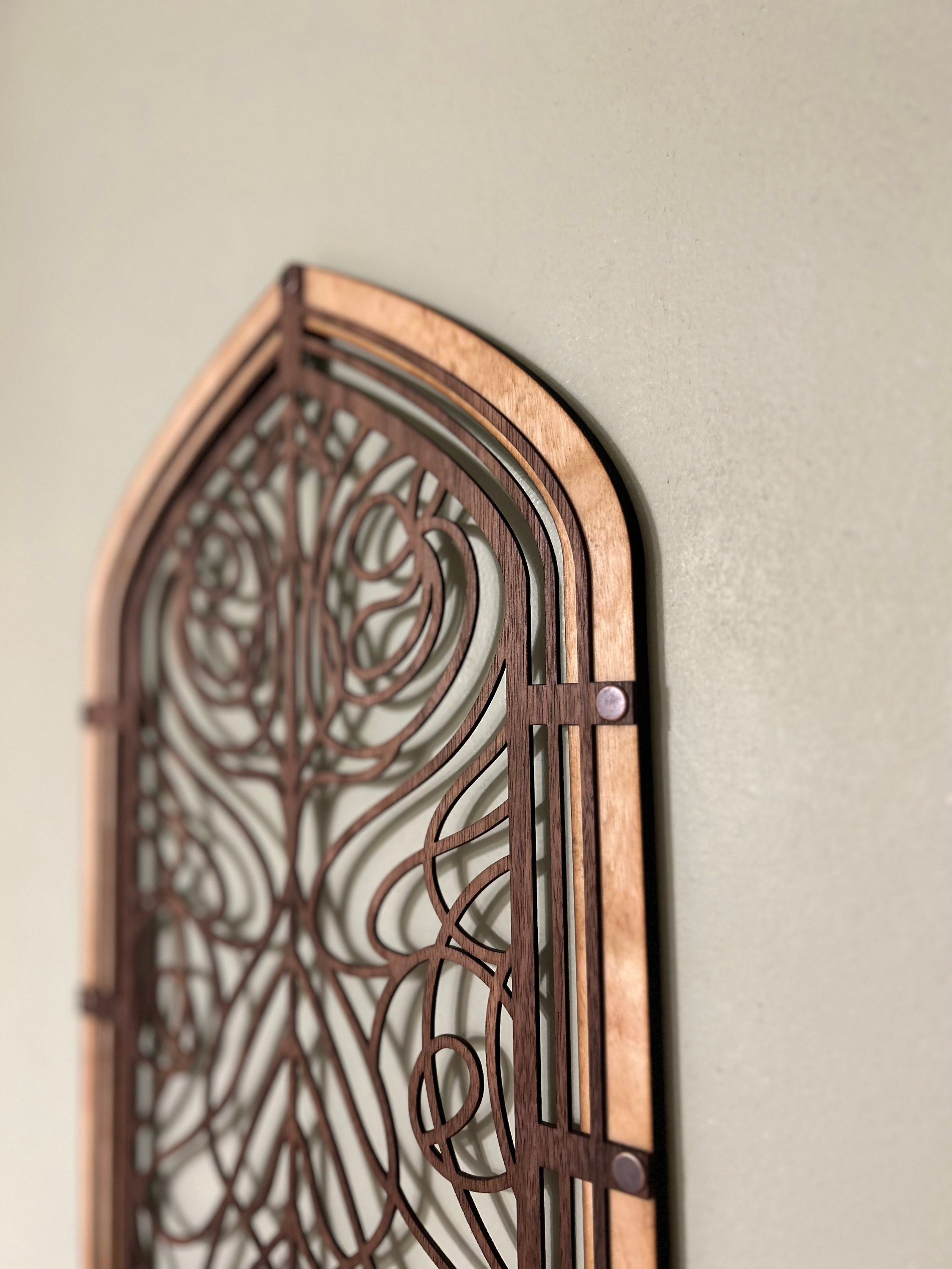 Cathedral Window Wood Home Decor - Etsy