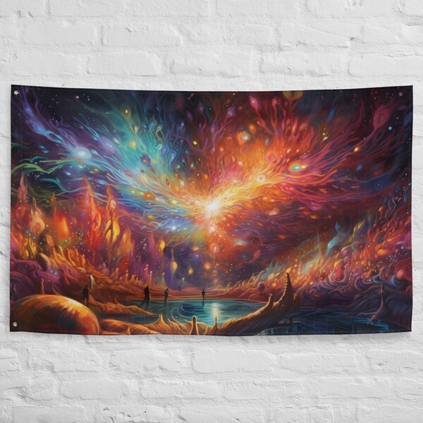 Psychedelic Tapestry - Etsy