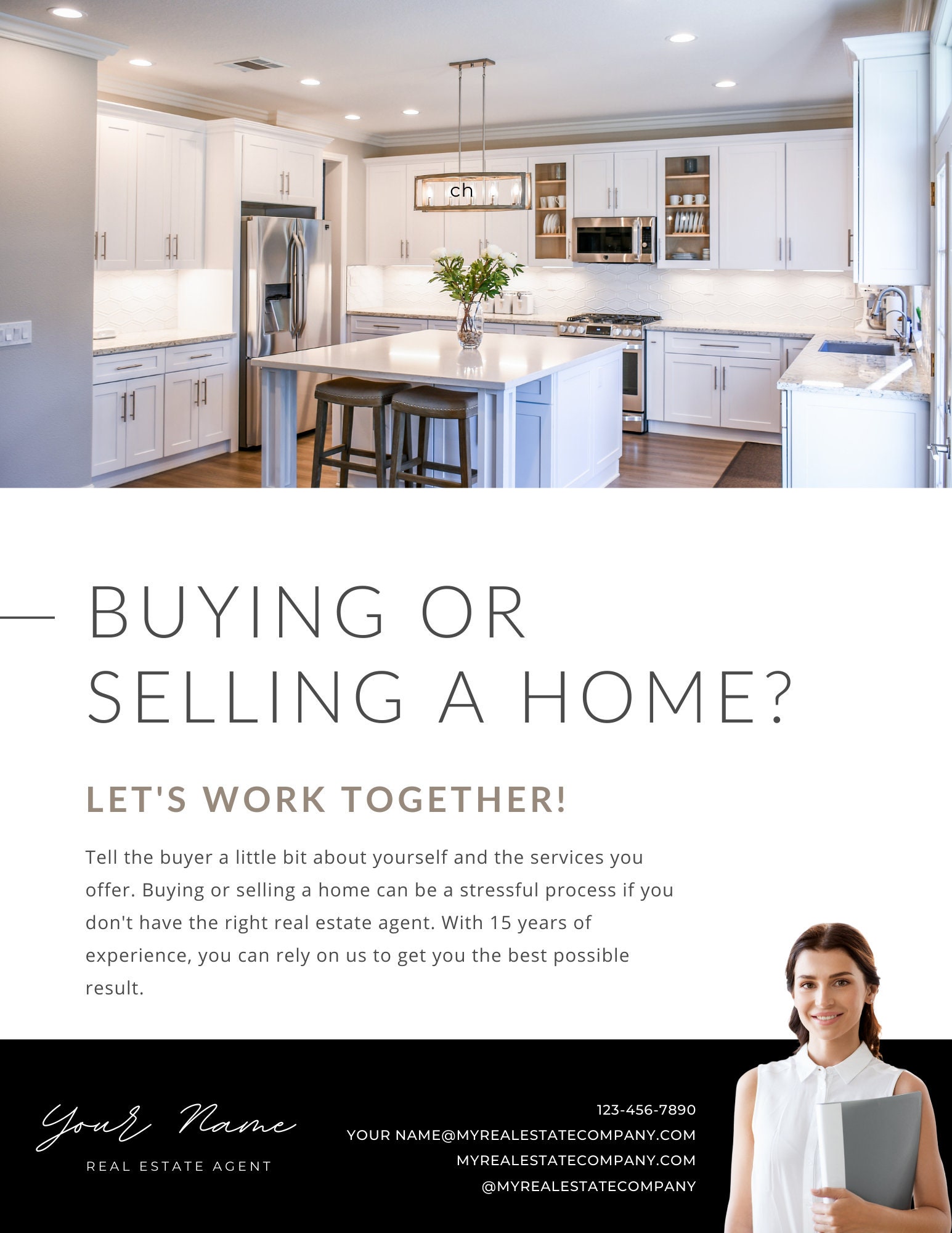 Real Estate Open House Bundle: Welcome Sign, Flyer (instant Download ...