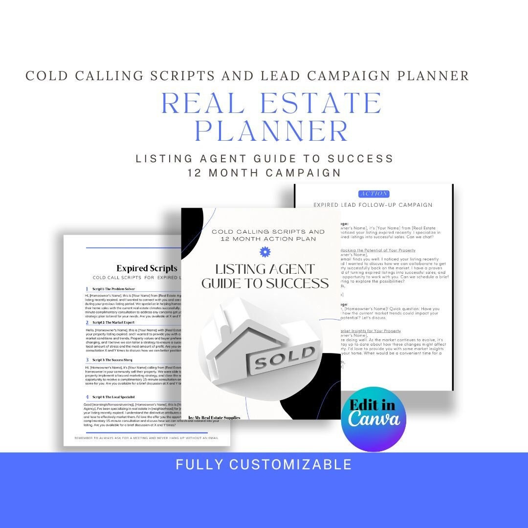 16 Real Estate Cold Calling Scripts |12 Month Follow-up Lead Campaign ...