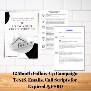 16 Real Estate Cold Calling Scripts |12 Month Follow-up Lead Campaign ...