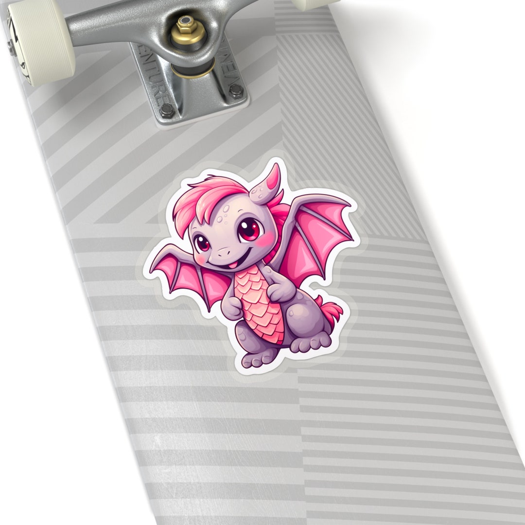 Dragon Kiss-cut Sticker Pink, Kiss-cut Sticker, Dragon, Pink Dragon ...