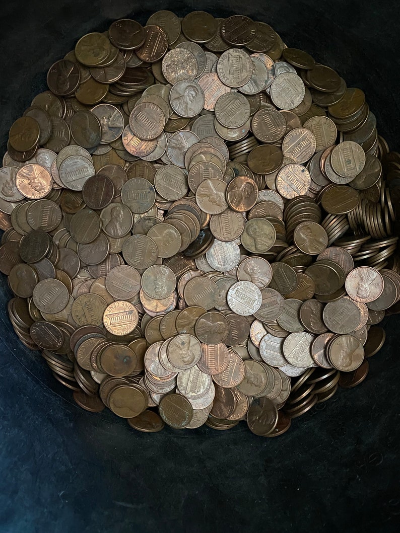 10 + Lbs Bulk Copper Pennies - Circulated Bulk Bullion 1959 to 1982 ...