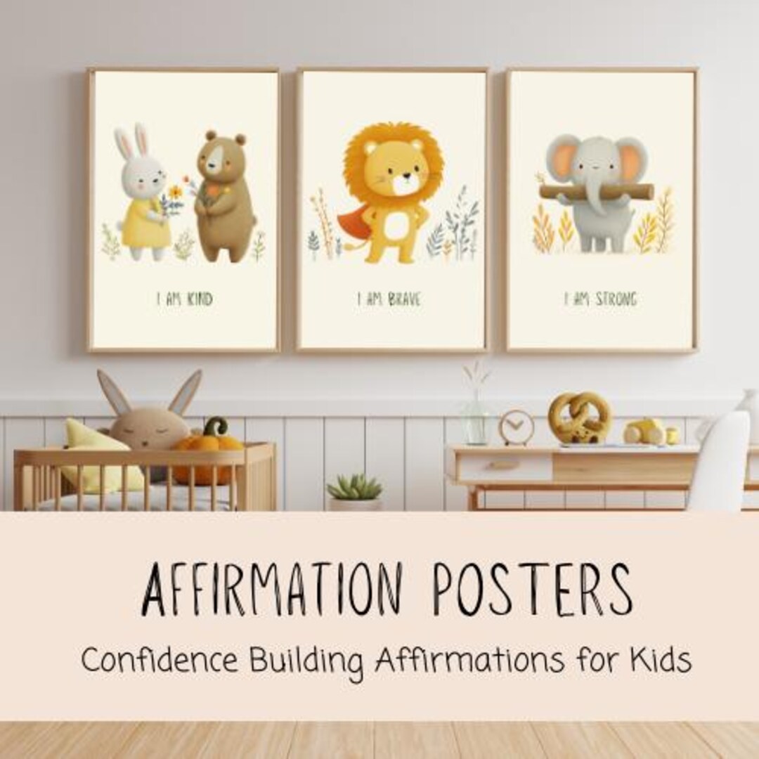 Printable Watercolor Kids Affirmation Wall Art – 16 Positive Quote ...
