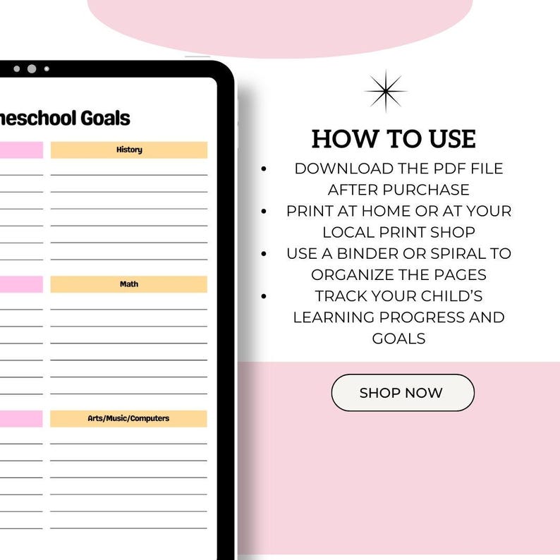 Printable Homeschool Planner for Kids | 72 Pages PDF | Daily Weekly ...