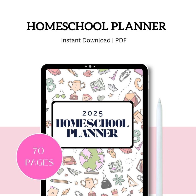 Printable Homeschool Planner for Kids | 72 Pages PDF | Daily Weekly ...