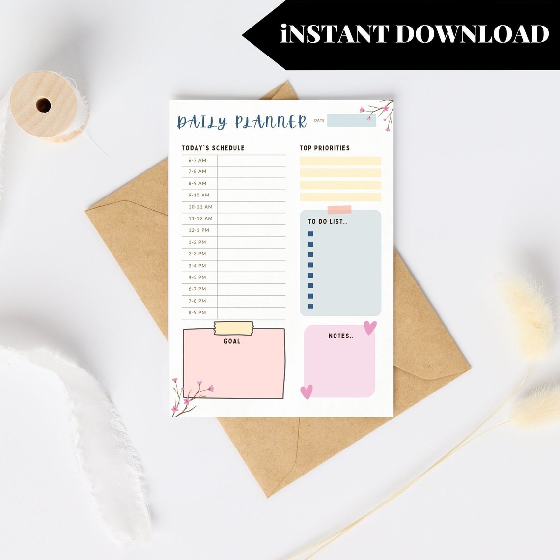 Simple Daily Planner Printable Daily Planner Daily Planner Printable to ...