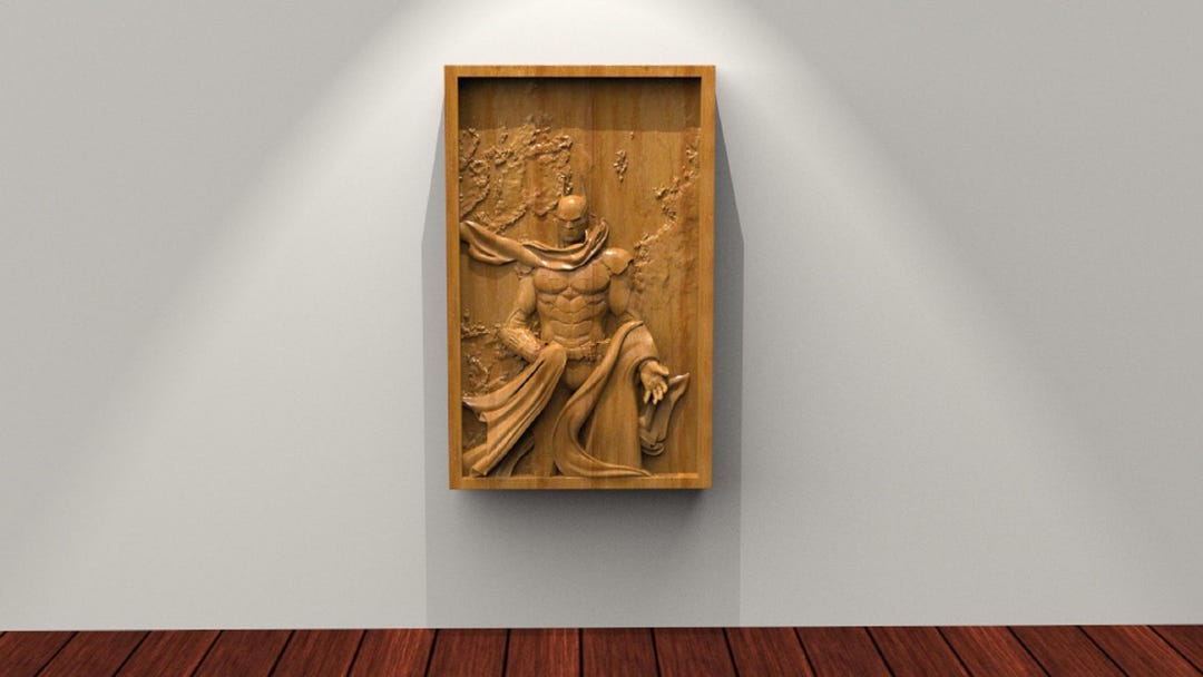 Batman STL File, Batman 3D Relief Model, Superhero CNC Router Carving ...