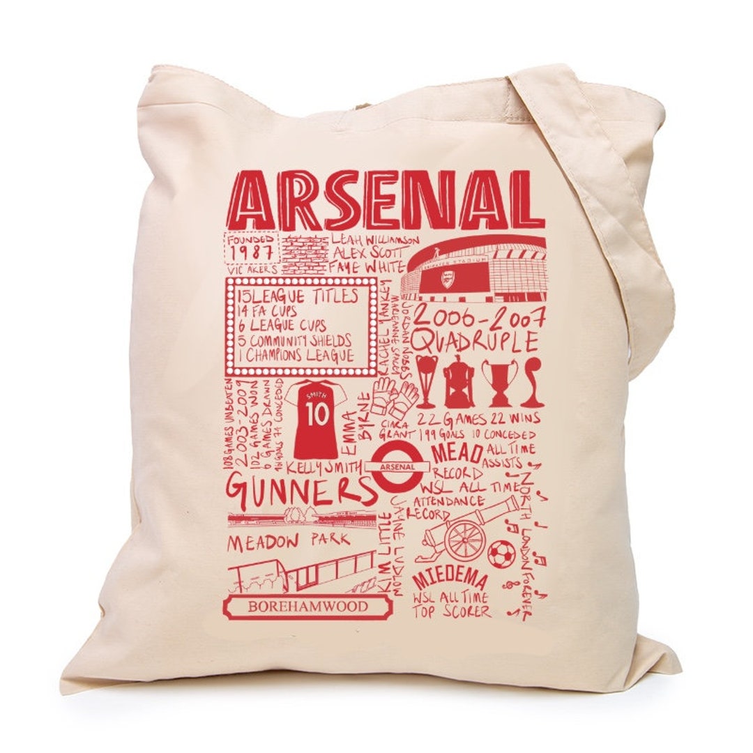 Arsenal Womens Football Tote Bag, Womens Super League, Football Gift - Etsy