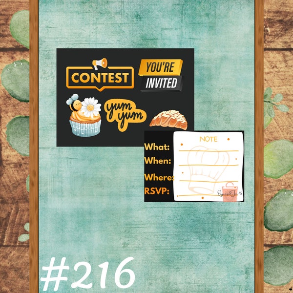 Bake off Invitation - Etsy