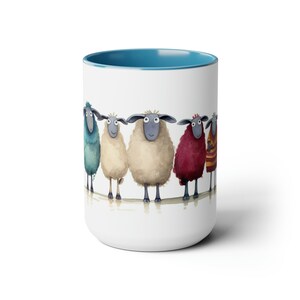 Whimsical Sheep Meadow Watercolor Mug - Etsy