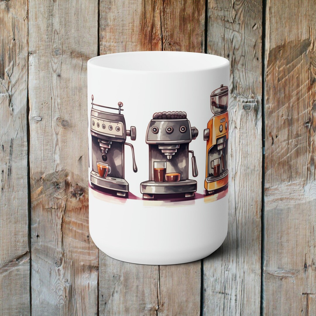 Coffee Machines Watercolor Mug - Etsy
