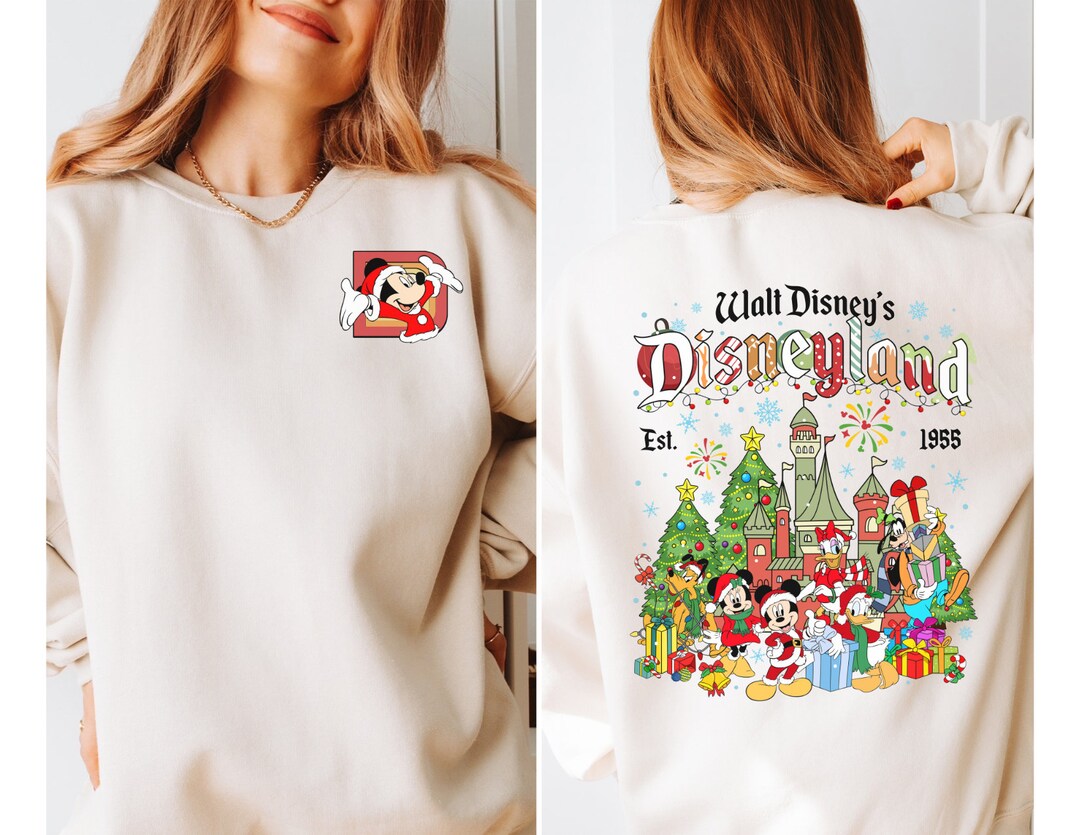 Vintage Oversized Disney Christmas Sweater Mickey Christmas - Etsy
