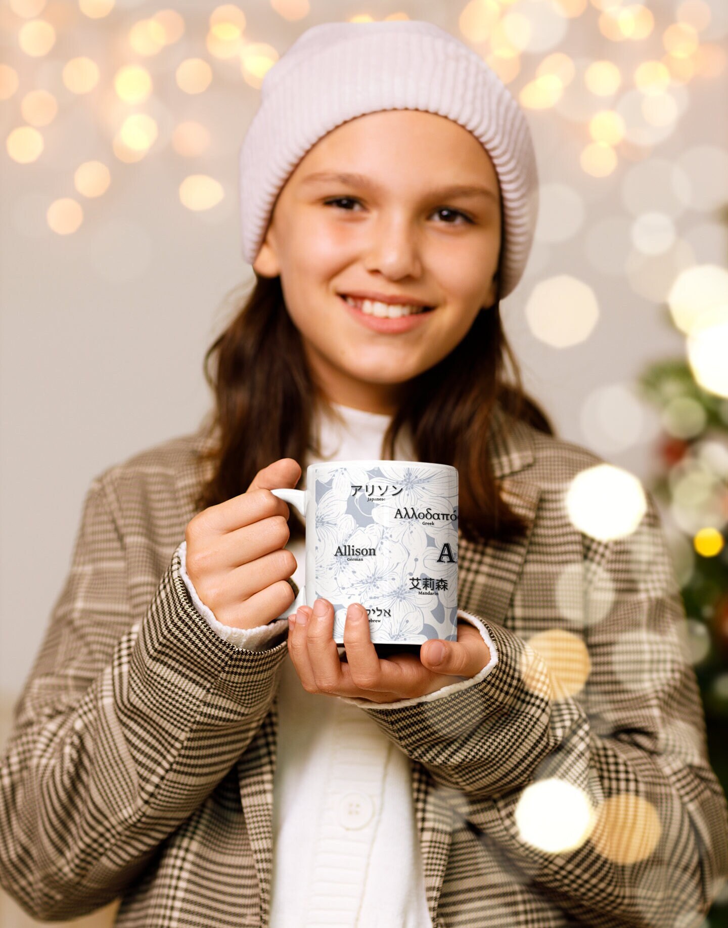 Multiple Languages of Your Name - Blue Poppy Coffee Mug - Etsy