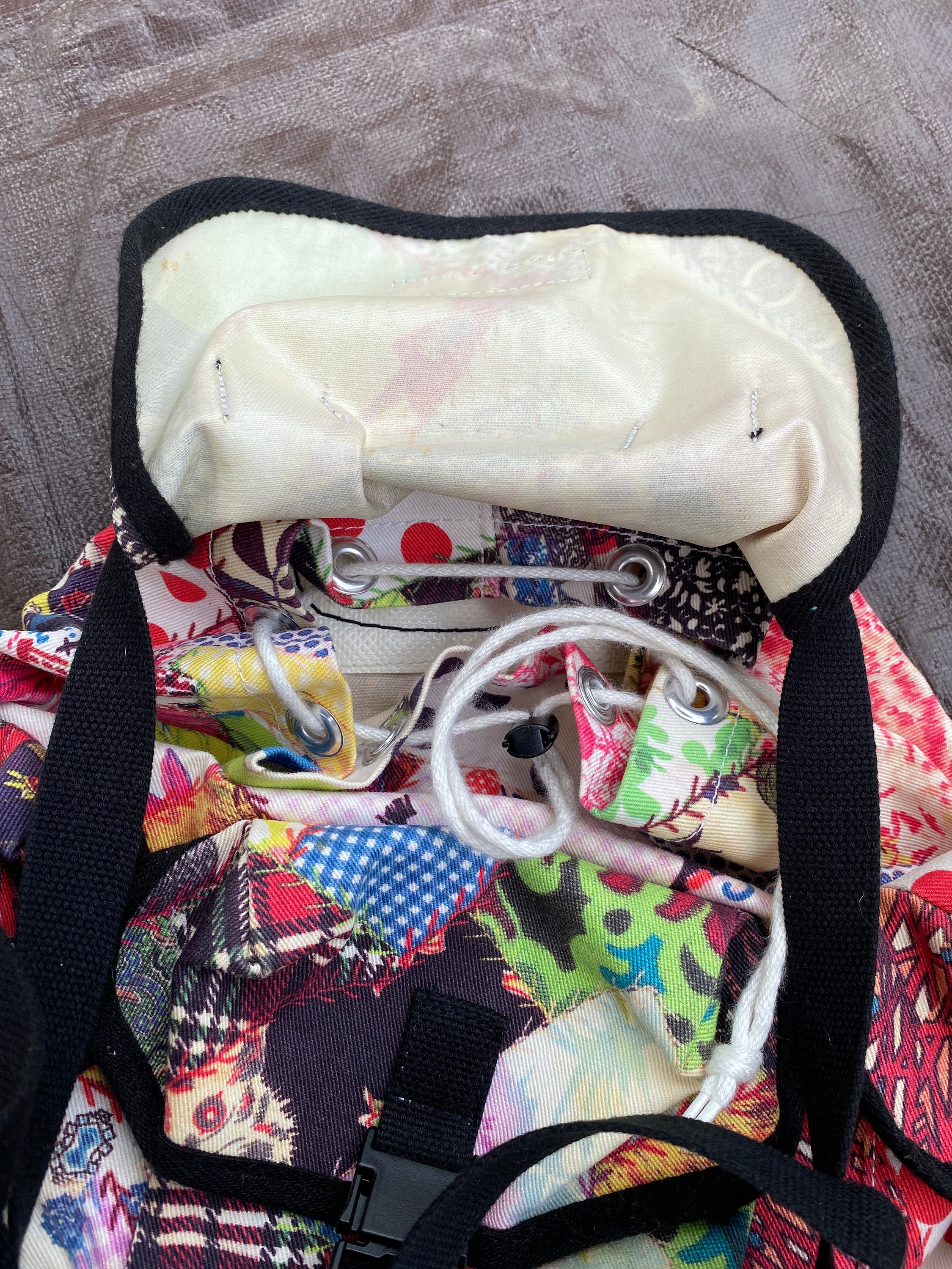 Muchacha Abstract Collage Backpack - Etsy