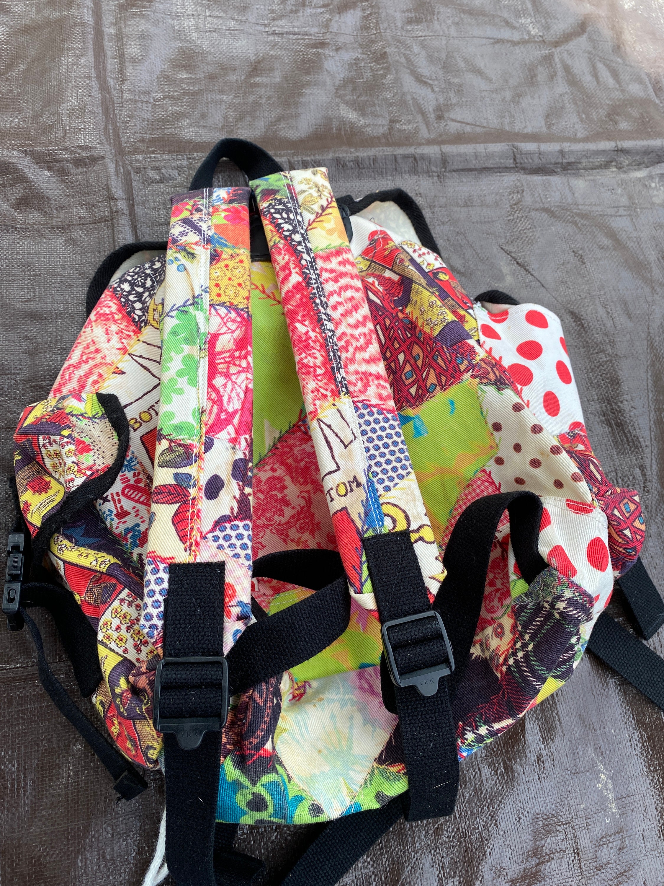 Muchacha Abstract Collage Backpack - Etsy