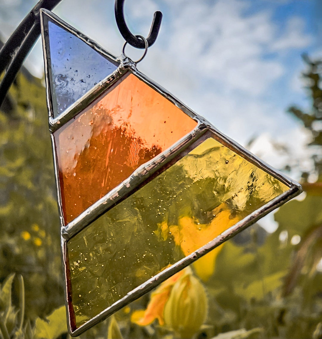Candy Corn Stained Glass Suncatcher Ornament - Etsy