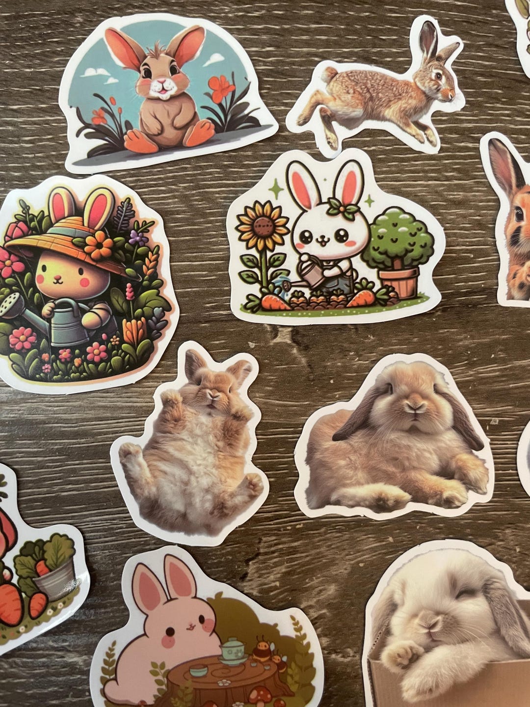 Bunny Stickers - Waterproof Rabbit Decals, Scrapbooking, Laptop - Pack ...
