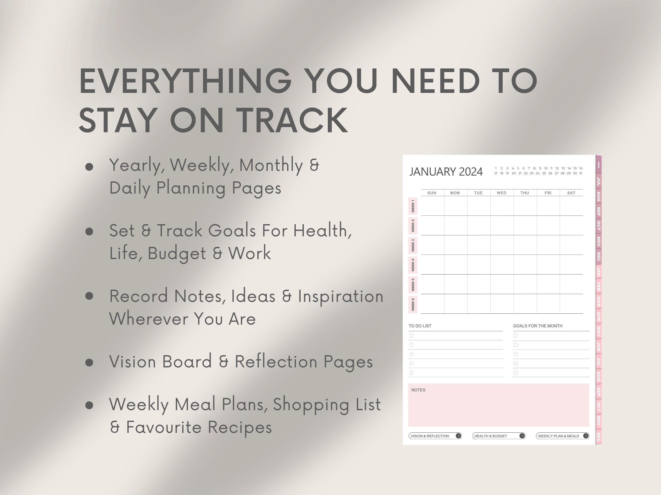 18 Month Digital Planner July 2023 - December 2024 - Etsy