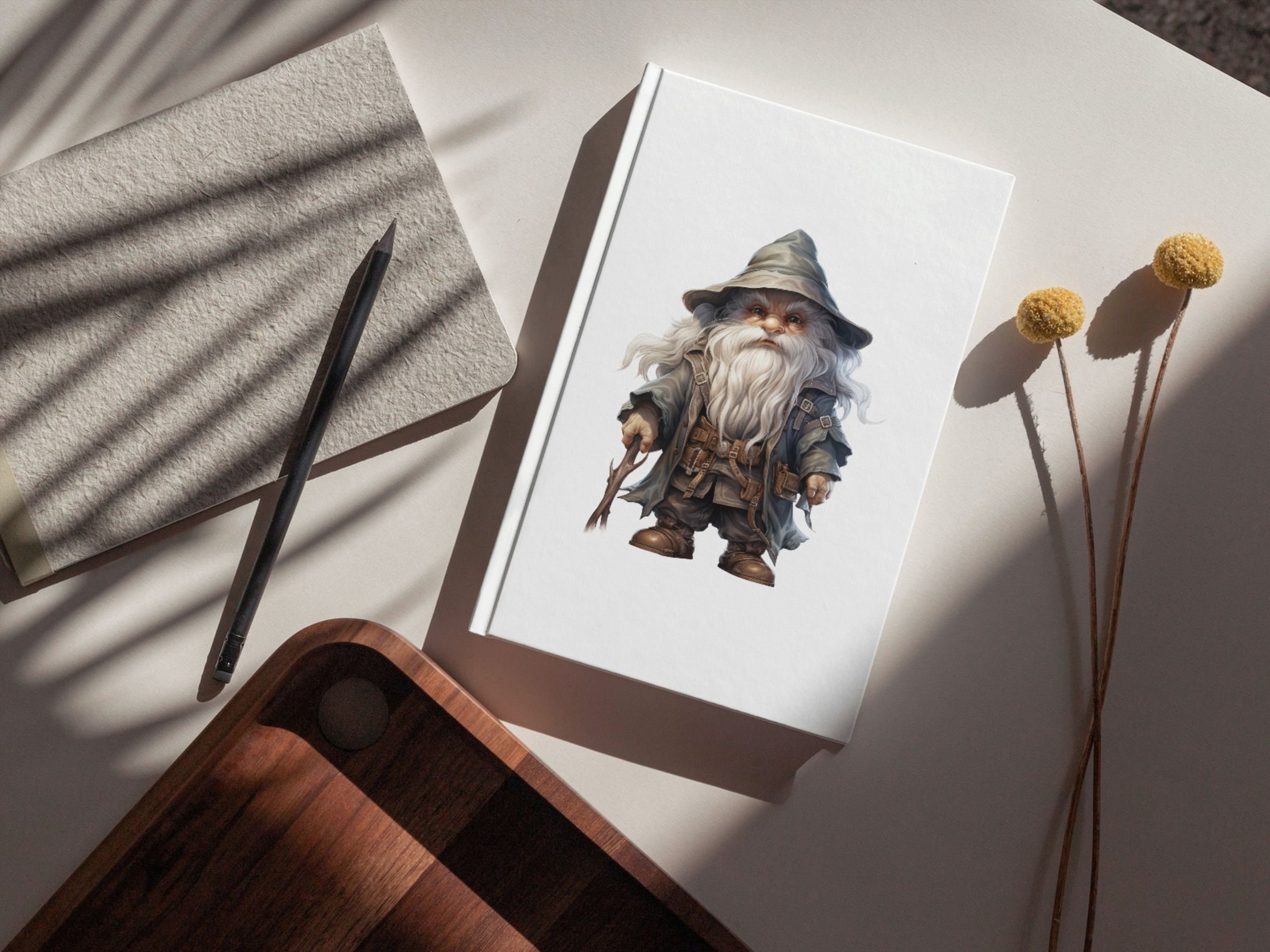 Realistic Fantasy Gnome Clipart Bundle PNG, Whimsical Garden Gnomes for ...