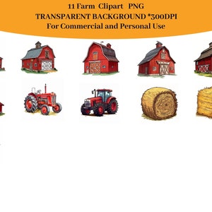 Cute Farm Animals Clipart Bundle Farm Animals PNG Farm Nursery Decor ...