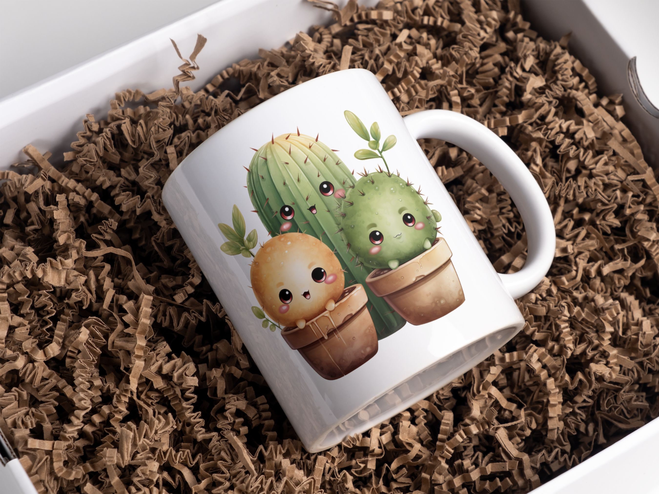 Cute Kawaii Cactus Clipart Bundle, Cactus PNG for Commercial Use ...