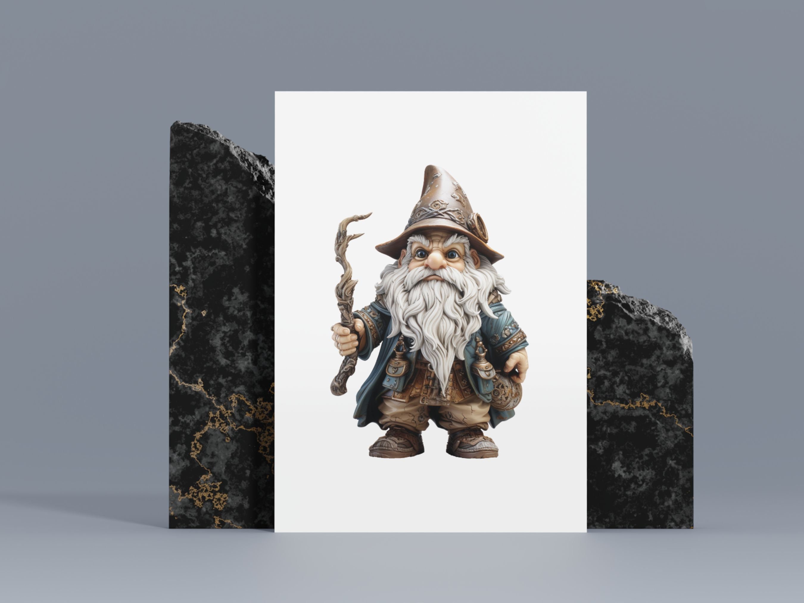 Realistic Fantasy Gnome Clipart Bundle PNG, Whimsical Garden Gnomes for ...