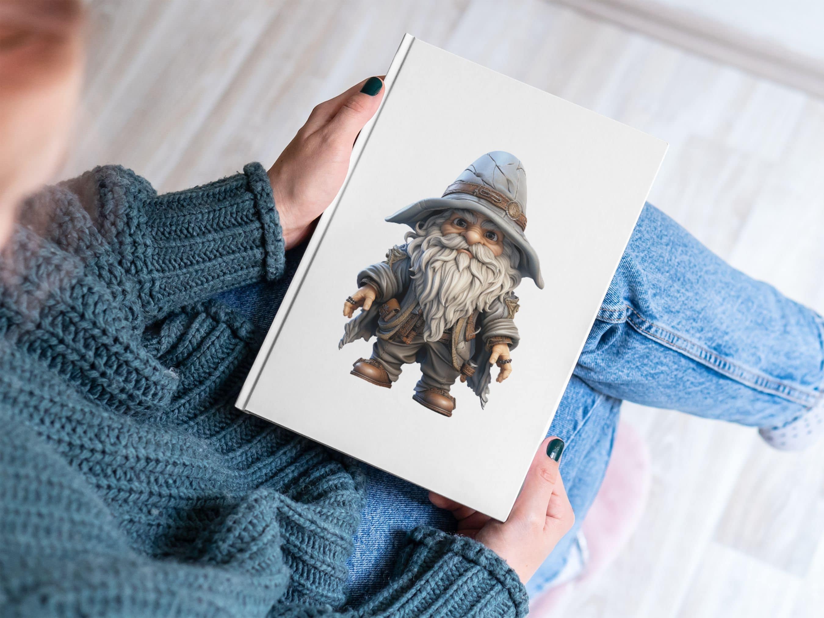 Realistic Fantasy Gnome Clipart Bundle PNG, Whimsical Garden Gnomes for ...