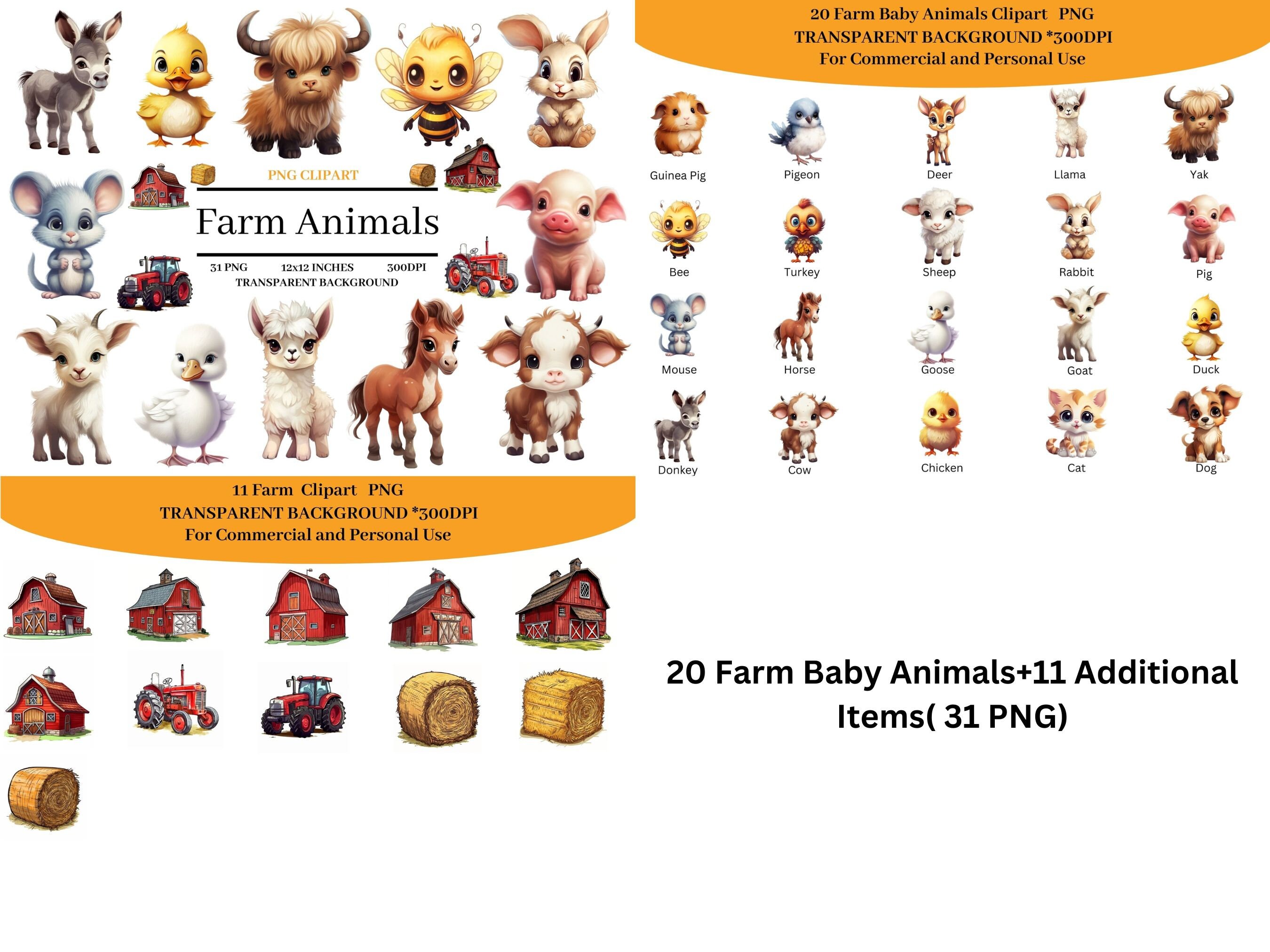 Baby Animals Clipart Bundle Baby Shower Bundle Nursery Wall Art Jungle ...