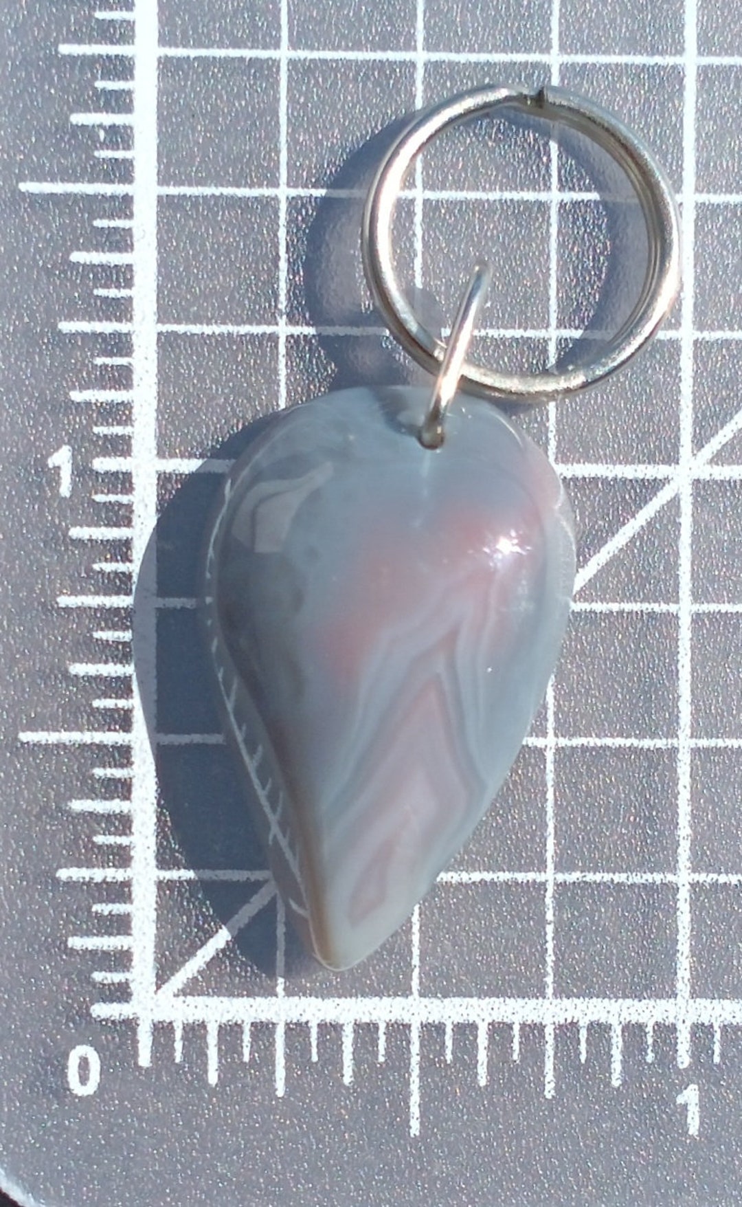 Swazi/mozambique Agate Pendant/keychain - 6.1 Grams, Handmade Natural ...