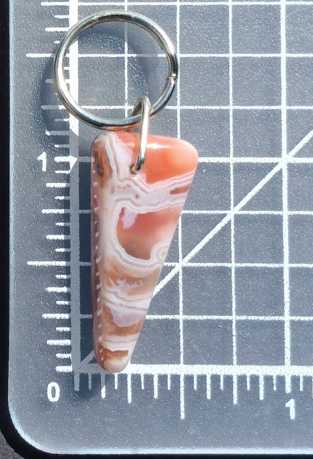 Swazi/mozambique Agate Pendant/keychain 4.5 Grams, Handmade Natural ...